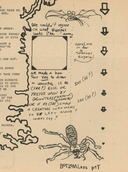 Before Adventure, Part 4: Hunt the Wumpus (1973) | Renga in Blue